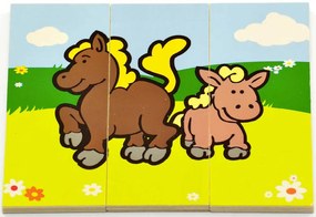 _Ostatní 1_ DŘEVO Puzzle 18 ks ZVÍŘÁTKA *DŘEVĚNÉ HRAČKY* 26136
