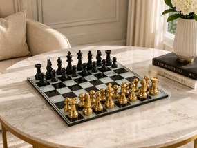 Luxusní šachová sada Chess Bronze & Black – 60*15*60 cm