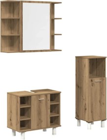 3dílná koupelnová sestava dub artisan kompozitní dřevo 3328568
