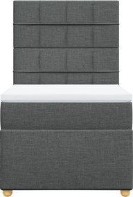 Box spring postel s matrací tmavě šedá 80 x 200 cm textil 3293408
