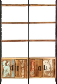 4patrová knihovna 124 x 30 x 180 cm masivní recyklované dřevo 284415