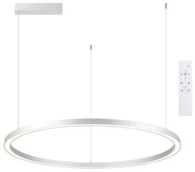 Brilagi-LED Stmívat. lustr na lanku PORTOFINO LED/60W/230V pr. 80 cm stříbrná+DO