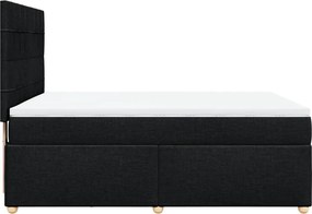 Box spring postel s matrací černá 140x200 cm textil 3291305
