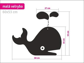 WALLVINIL Samolepky na zeď - Velryba nalepovací tabule Velikost: Velká 100x90 cm