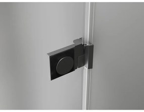 Mexen, Mexen Lunar-B levé otočné sprchové dveře 65 cm, průhledné, pistolově šedá kartáčovaná - 832-065-000-66-00-L
