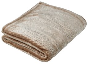 TOP Mikroflanelová deka Premium se vzorem 150x200 - Kávová