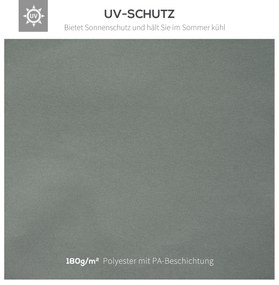 Outsunny náhradní střecha pavilonu pro kovový pavilon zahradní pavilon party stan zahradní stan polyester 3x4m tmavě šedý | Aosom