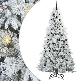Umělý Skládací Vánoční Strom s stojanem Bílá 240 cm PE a PVC 3397511