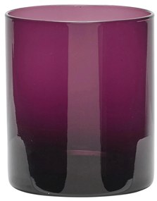 Hübsch Skleněný svícen Purple, fialová barva, sklo
