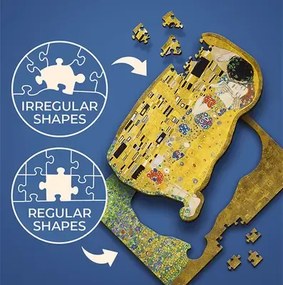Trefl Dřevěné puzzle Art - Puzzle - Gustav Klimt: Polibek / 200 dílků