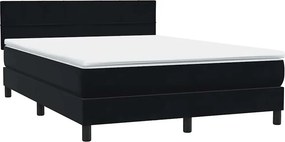 Box spring postel s matrací černá 160x210 cm samet 3316217