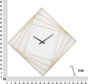 Nástěnné hodiny Line 85 cm zlaté/bílé