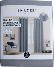 Záclony na průchodkách Smukee 135x250 zatemňující šedé model: 353/2