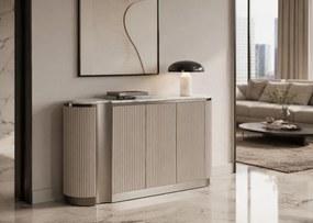 Komoda Stilig ST917C 158 cm mramor/béžová/nikl