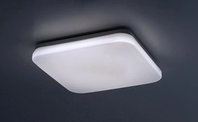 Rabalux Bílé stropní LED svítidlo Lowar hranaté 285x285mm 18W IP44 CCT 77181