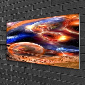 Obraz na skle Abstrakce Vesmír 140x70 cm