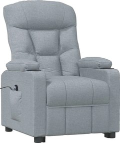 Elektrické polohovací křeslo světle šedé textil 3098815
