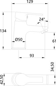 Invena Bralos, umyvadlová baterie h-134, černá matná, INV-BU-07-004-A Leták: https://cloud.invena.pl/s/nnXaZKg3crBrRkz/download?path=%2FPliki%20do%20strony%20www%2FBU-07-004-A/Inne/BU-07-004-A-ulotka…