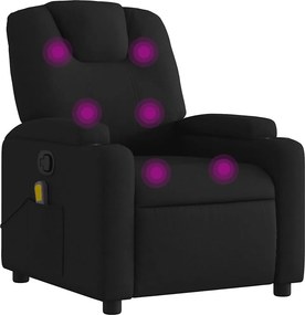 Masážní křeslo s polohovacím mechanismem, černé, látkové 3205514