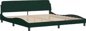 Rám postele bez matrace tmavě zelená 200 x 200 cm samet 3207944