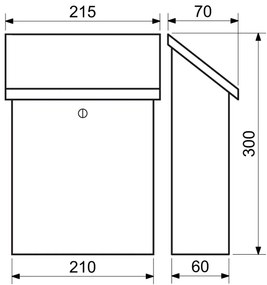 Richter Czech Poštovní schránka ocelová BK.70.H