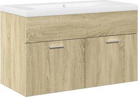 Koupelnová skříňka se zápustným umyvadlem dub sonoma 3324984