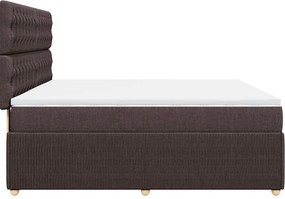 Box spring postel s matrací tmavě hnědá 180x200 cm textil 3292145