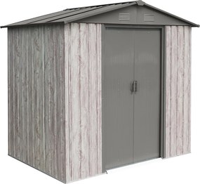 Zahradní domek BestBerg ZDB-2SD / 2,5 m² / 194 x 131 x 184 cm / dekor bílé dřevo/šedá