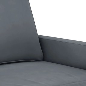 3dílná sedací souprava s polštáři tmavě šedá samet 3201955