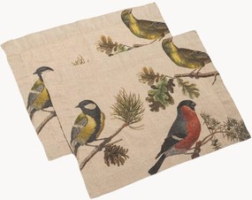 Sada prostírání ze lnu Small Birds, 2 díly