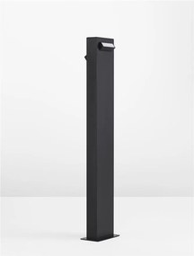 NV 9020924 Venkovní sloupkové svítidlo ZELDA černý hliník a akrylový difuzor proti oslnění LED 9W 3000K 100-240V IP65 - NOVA LUCE