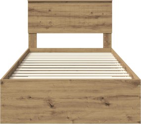 Rám postele s čelo Dub artisan 100 x 200 cm Kompozitní dřevo 3410939