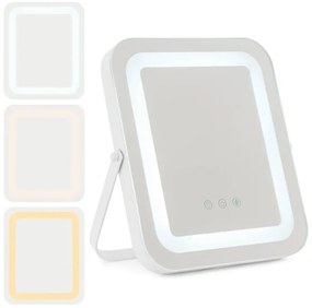 Kosmetické zrcátko s LED osvětlením, stmívatelné, 25 x 30 cm HU10614DE-WH