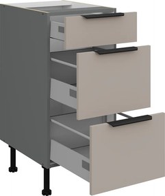 ARIA ta | dolní skříňka 40 D 3S zásuvková | 40 cm | PREMIUM BOX | antracit/béžová