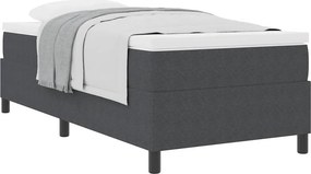 Postel s boxspringem Tmavě šedá a bílá 80 x 200 cm 3337433