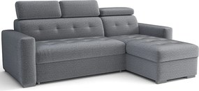 Malá sedací souprava MARIO L | 235x170 cm | rozkládací + úložný prostor | polohovatelné záhlavníky | VÝBĚR TKANIN