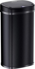 Deuba Bezdotykový hranatý odpadkový koš s USB 58 L - černý