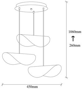 Lustr na lanku SIVANI 3xE27/100W/230V
