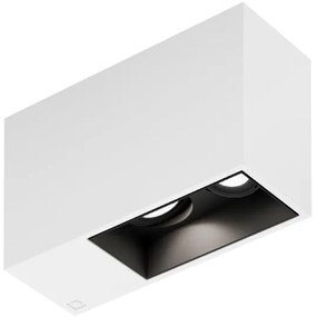 Wever & ducré obdélníkové stropní přisazené svítidlo plano ceiling surf 2.0 led 1800-3000k w-b tree bílá matná + černá matná