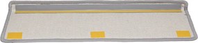 Schodové rohože 15 ks 65 x 21 x 4 cm šedé s obdélníkovým okrajem 134575