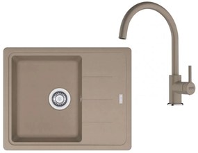 Franke - Kuchyňský set G278KA, fragranitový dřez BFG 611-62 a baterie FC 6018.424, kašmír 114.0700.800