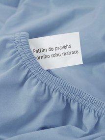 MK Lůžkoviny Jersey prostěradlo s elastanem Deluxe 160 × 200 cm – světle modrá