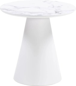 Konferenční stolek Margos 46 cm bílý/mramor I