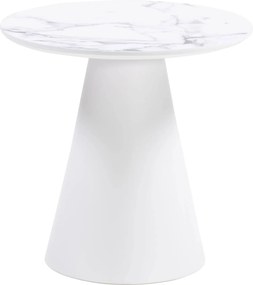 Konferenční stolek Margos 46 cm bílý/mramor I