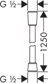 Hansgrohe Hadice - Sprchová hadice 125 cm | kartáčovaný bronz