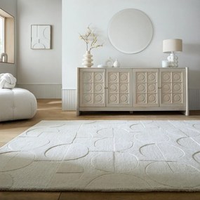 Slonovinový ručně tkaný vlněný koberec 200x290 cm Gigi – Flair Rugs