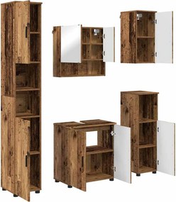 Sada koupelnového nábytku 5 ks Staré dřevo 61 x 35 x 64 cm 3392991