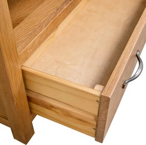TV stolek 90 x 35 x 48 cm masivní dubové dřevo 244466