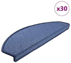 Schodové rohože 30 ks 65 x 24 x 4 cm modré, půlkulaté, velké 3365756