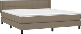 Box spring postel s matrací taupe 180x200 cm textil 3129733